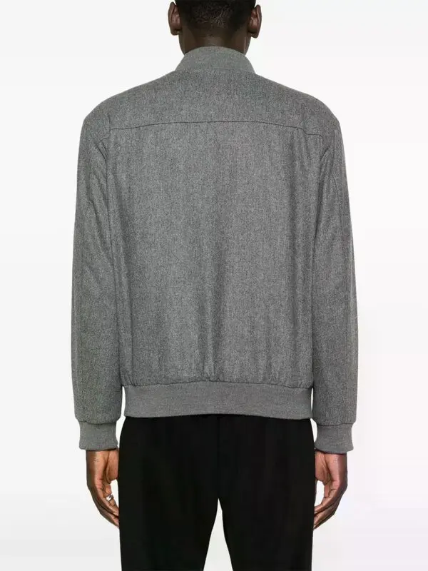 FAY Wool Bomber Jacket - Grey