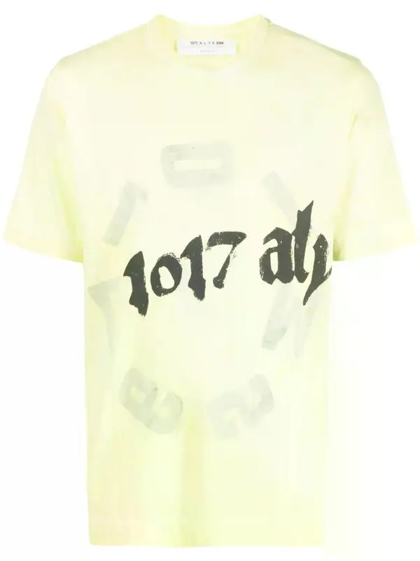 1017 Alyx 9sm Logo-print Detail T-shirt - Yellow