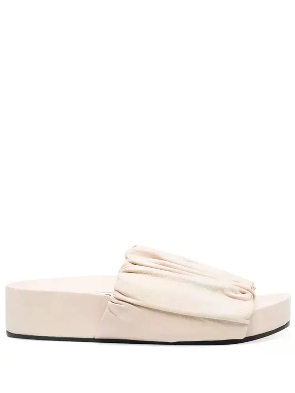 JIL SANDER Leather Platform Sandals
