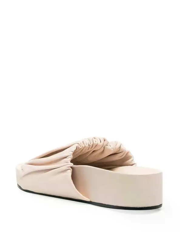 JIL SANDER Leather Platform Sandals
