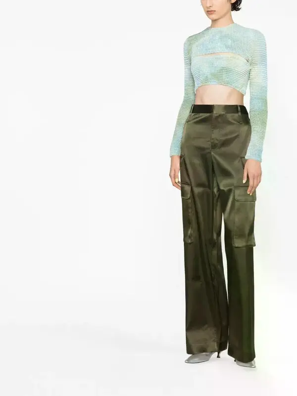 Off-White Double Tie-dye Cut-out Top
