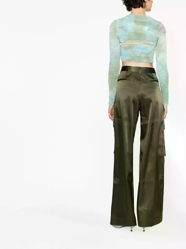 Off-White Double Tie-dye Cut-out Top