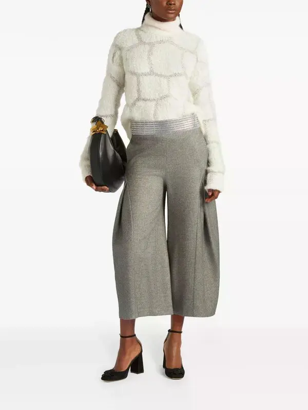 GENNY Wide-leg Cropped Trousers