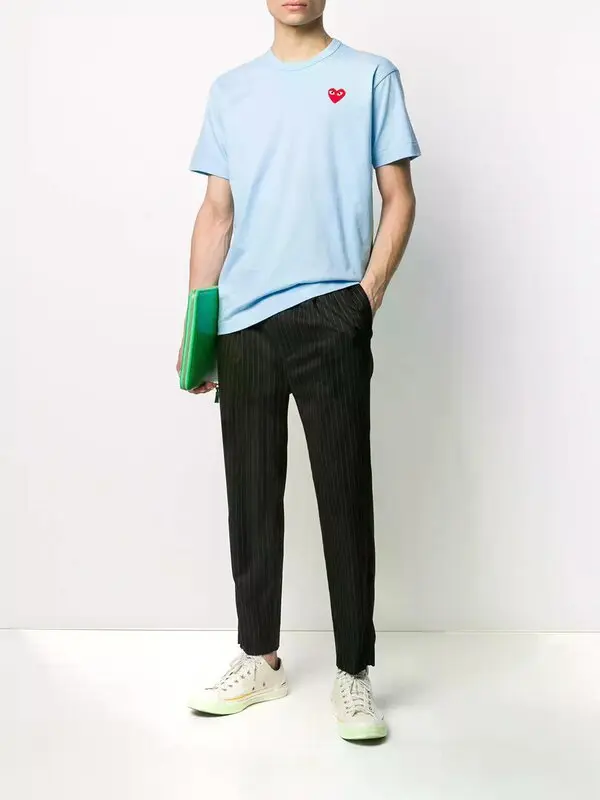 Play Comme Des Garcon Little Red Heart Logo T-shirt - Blue