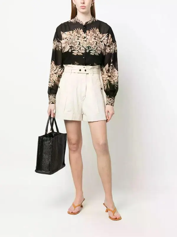 TWINSET Floral Print Shirt - Black