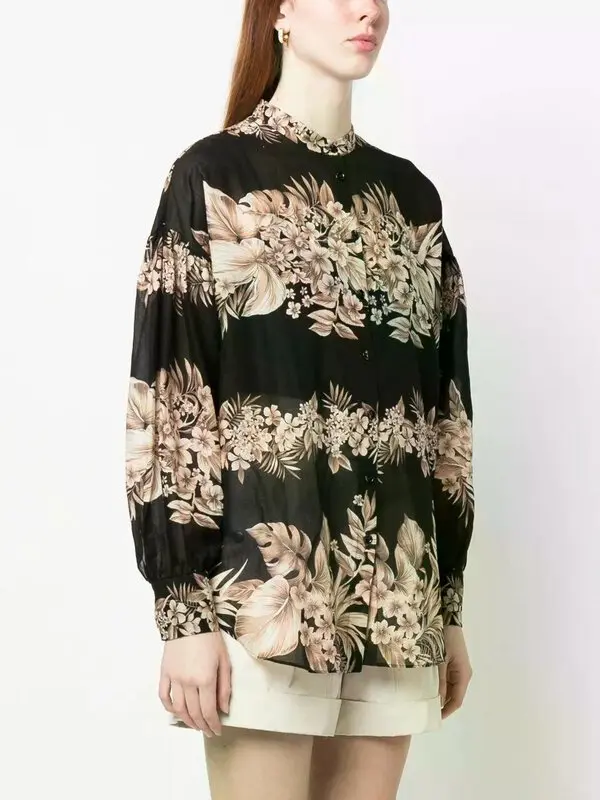 TWINSET Floral Print Shirt - Black