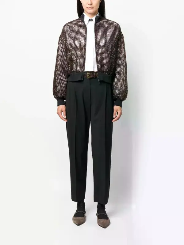 Brunello Cucinelli Cropped Wool-blend Trousers