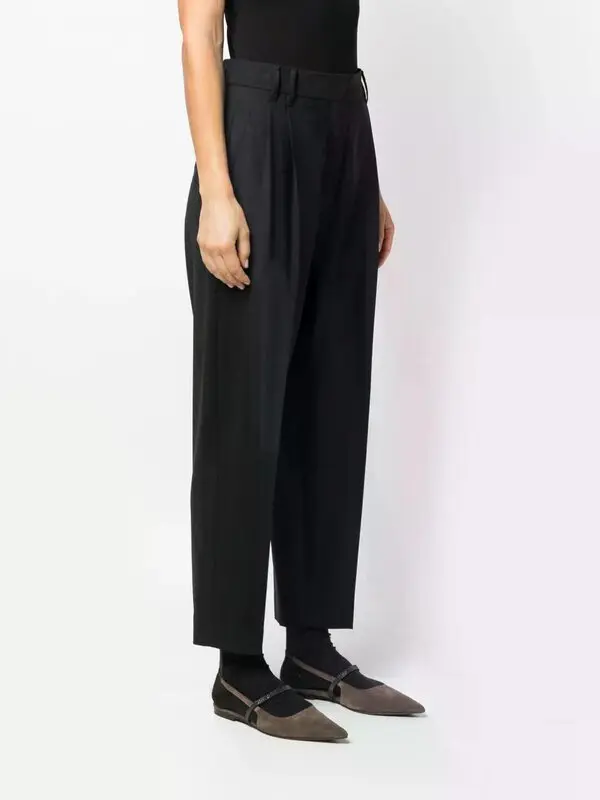 Brunello Cucinelli Cropped Wool-blend Trousers