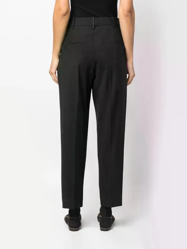 Brunello Cucinelli Cropped Wool-blend Trousers