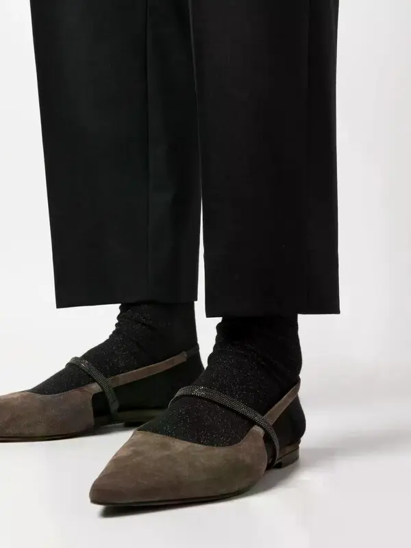 Brunello Cucinelli Cropped Wool-blend Trousers