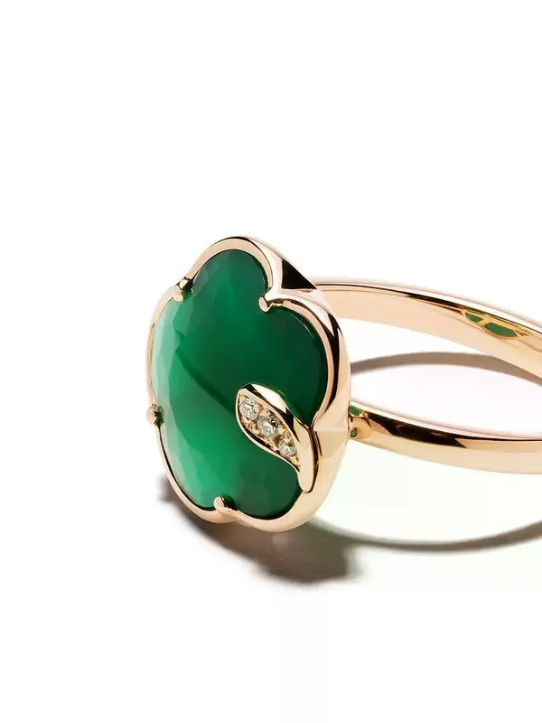 Pasquale Bruni 18kt Rose Gold Petit Jolie Agate And Diamond Ring