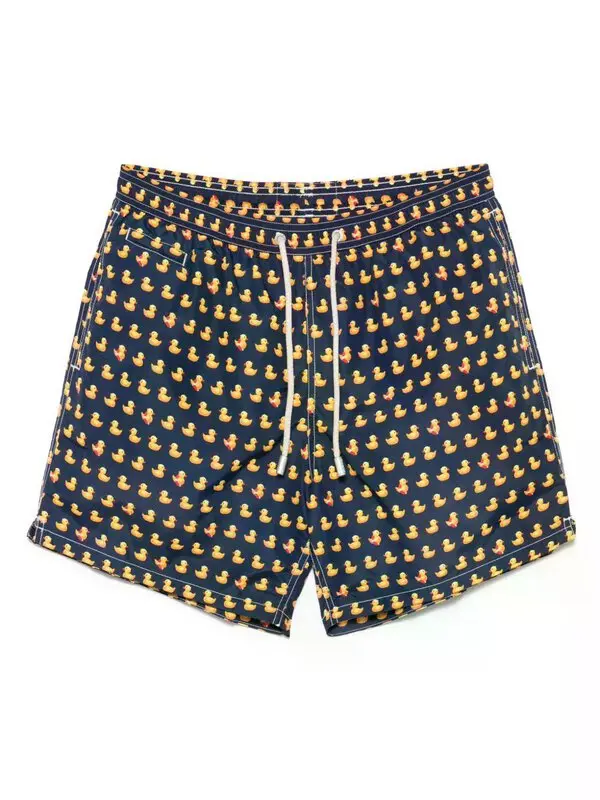 MC2 SAINT BARTH Printed Swim Shorts - Blue