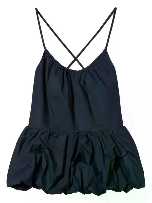 TWINSET Poplin Flounce Top