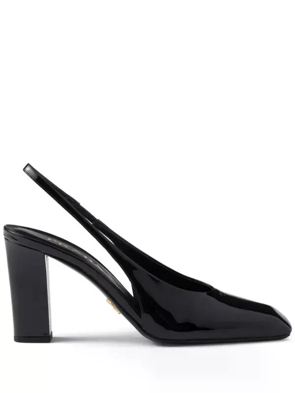 Prada 85mm Leather Slingback Pumps