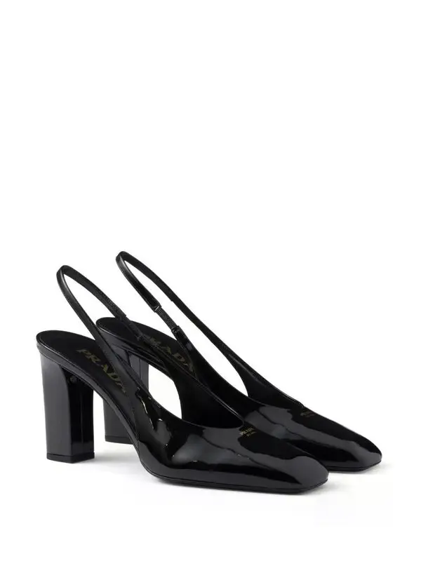 Prada 85mm Leather Slingback Pumps