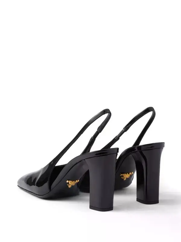 Prada 85mm Leather Slingback Pumps