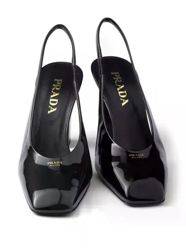 Prada 85mm Leather Slingback Pumps