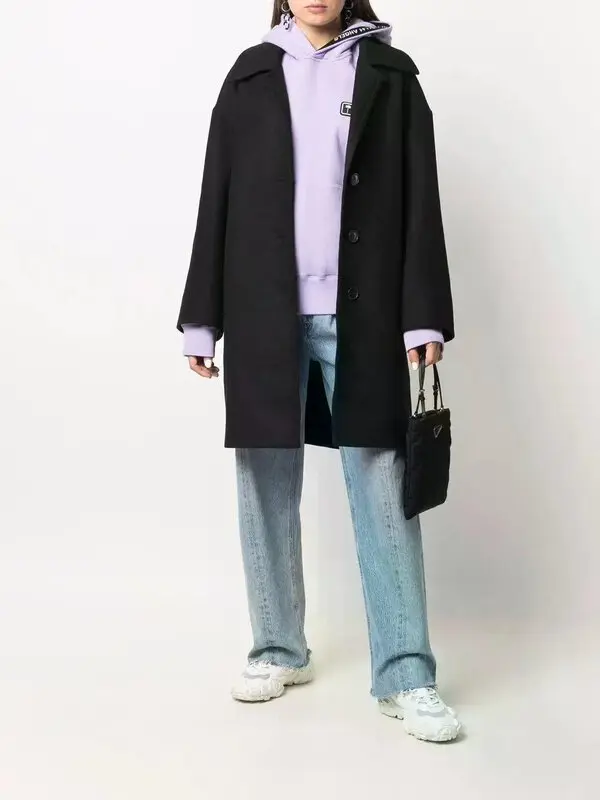 Palm Angels Logo-print Oversized Coat