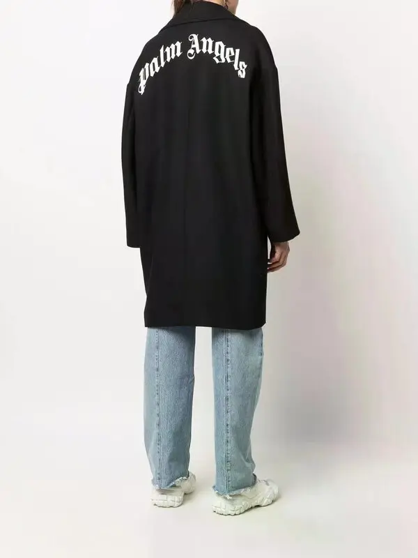 Palm Angels Logo-print Oversized Coat
