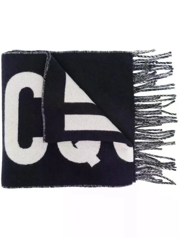 Jacquemus Logo-intarsia Scarf - Blue