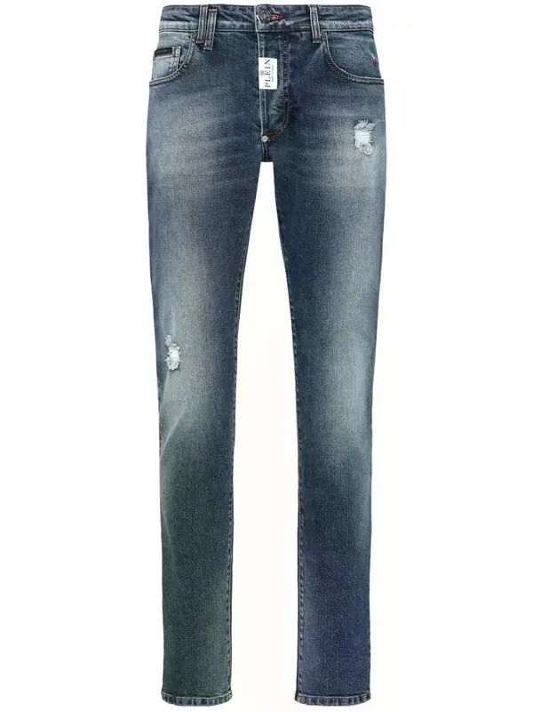 Philipp Plein Logo-patch Straight-leg Jeans
