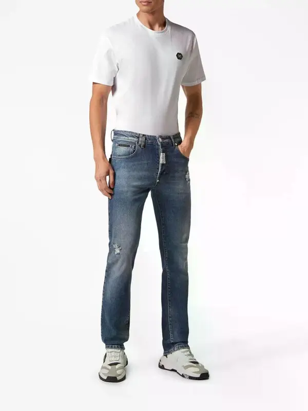Philipp Plein Logo-patch Straight-leg Jeans
