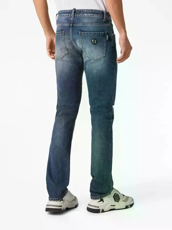 Philipp Plein Logo-patch Straight-leg Jeans