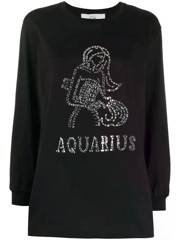 Alberta Ferretti Aquarius Crystal Embellished T-shirt