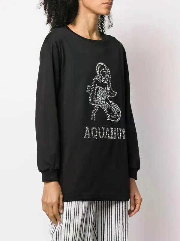Alberta Ferretti Aquarius Crystal Embellished T-shirt