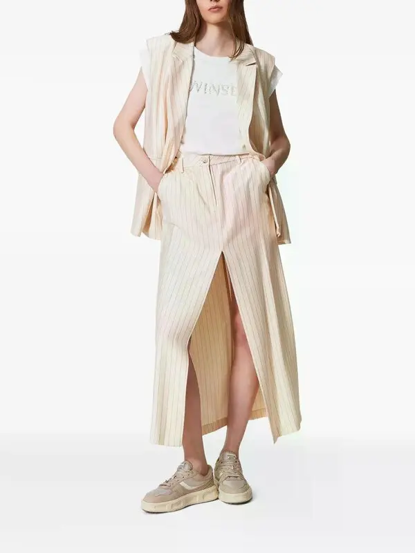 TWINSET Pinstripe Pattern Skirt