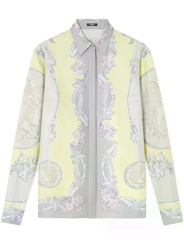 Versace Cameo Silk Shirt - Yellow