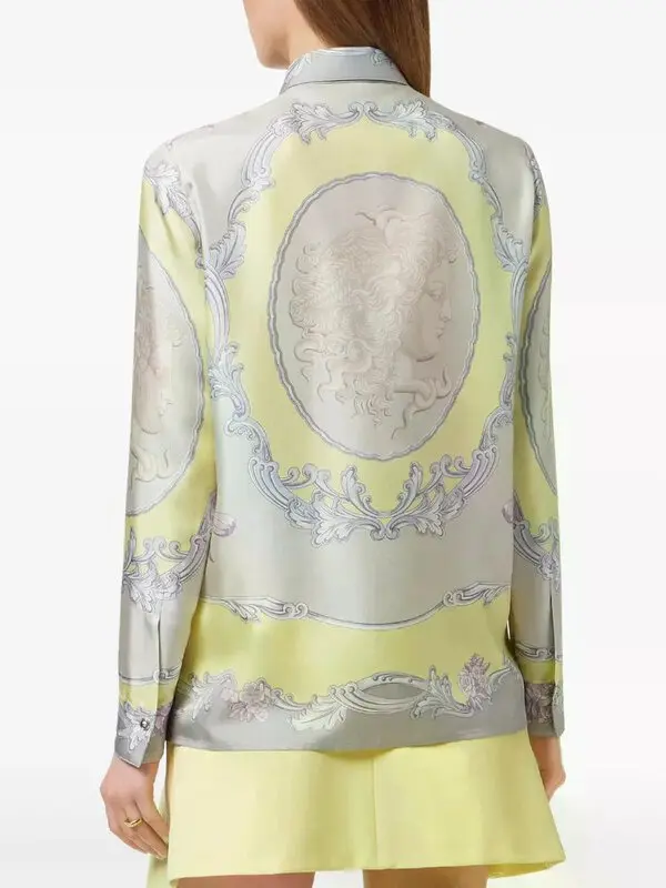 Versace Cameo Silk Shirt - Yellow