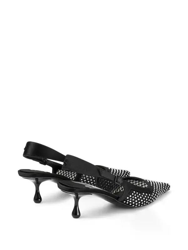 JIMMY CHOO Amel 50mm Crystal-embellished Slingback Pumps