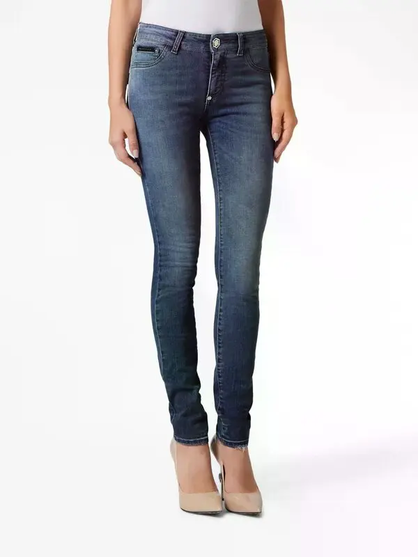 Philipp Plein Stone-washed Jeggings - Blue