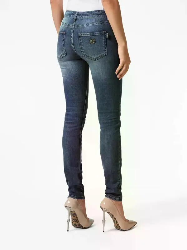 Philipp Plein Stone-washed Jeggings - Blue