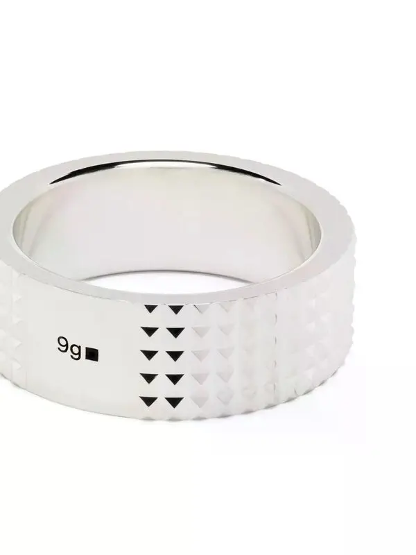Le Gramme Guilloché Pyramid Ribbon Ring