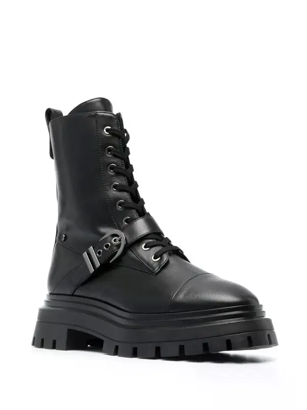 STUART WEITZMAN Maverick Bedford Moto Leather Boots