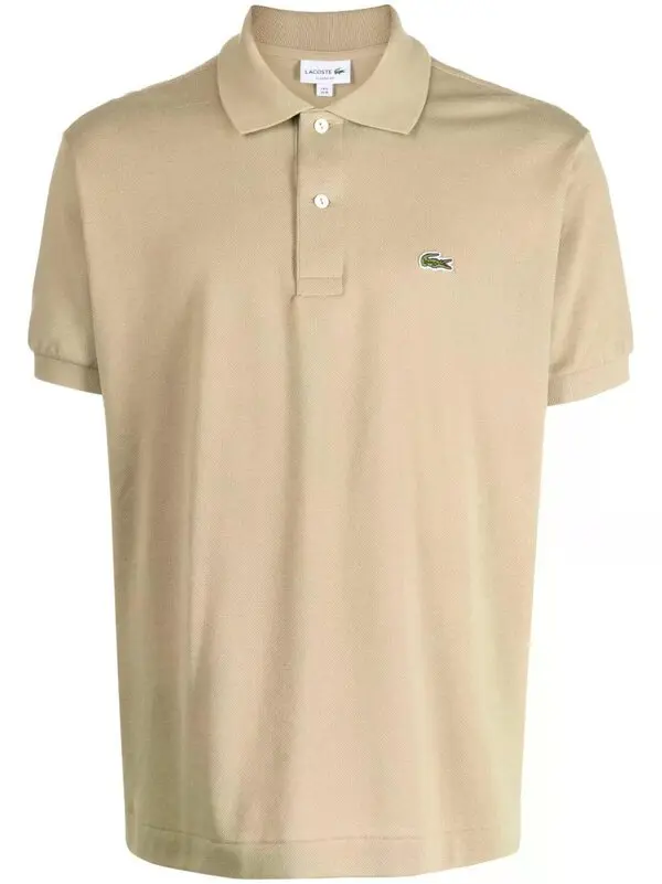 Lacoste Embroidered-logo Short-sleeve Polo Shirt - Brown
