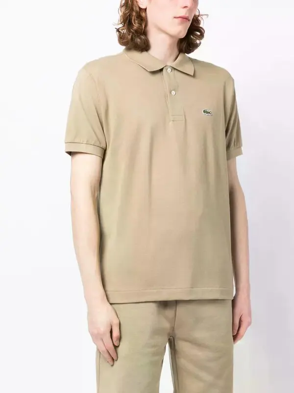 Lacoste Embroidered-logo Short-sleeve Polo Shirt - Brown