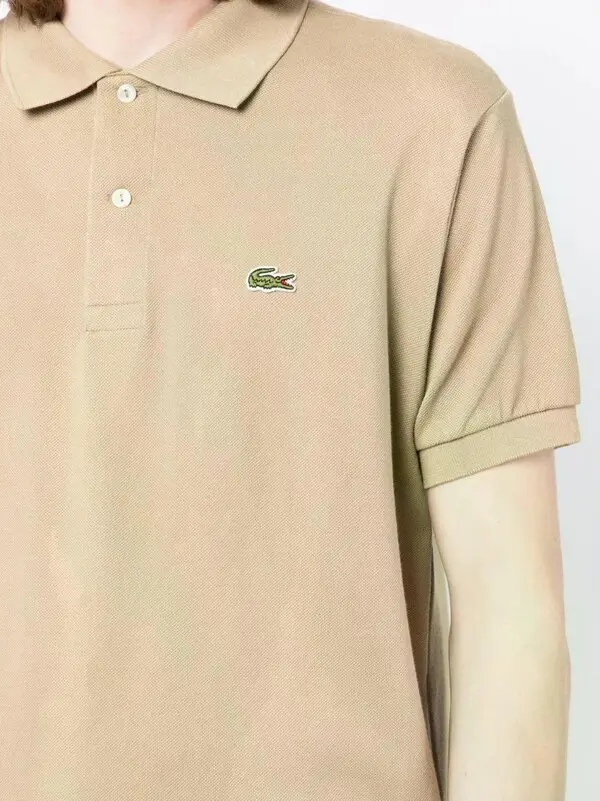 Lacoste Embroidered-logo Short-sleeve Polo Shirt - Brown