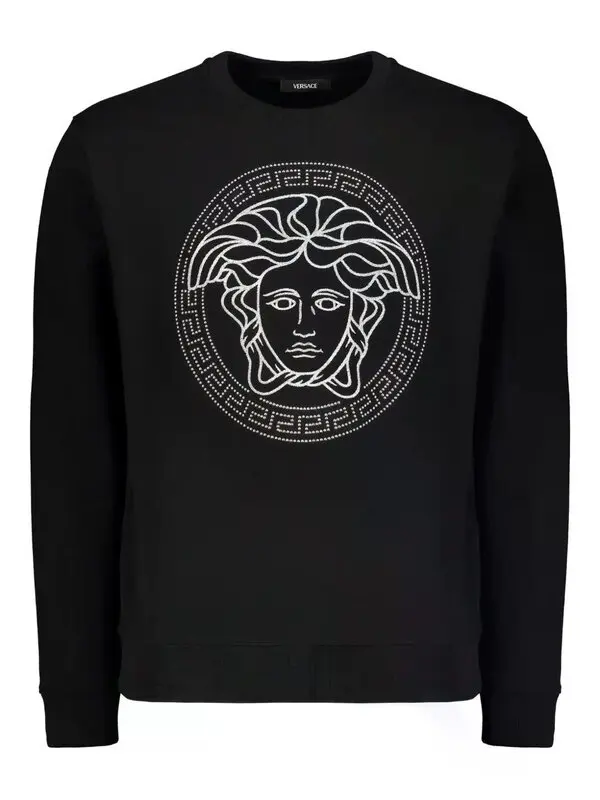 Versace Cotton Sweatshirt With Medusa Head Motif