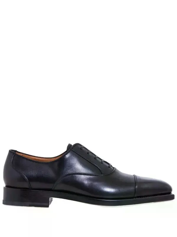 FERRAGAMO Tonal Toecap Leather Oxford Shoes