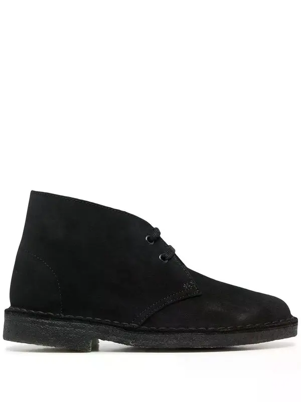 Clarks Suede Desert Boots - Black