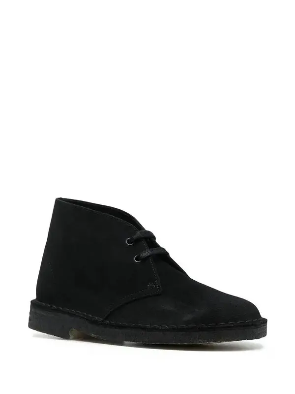 Clarks Suede Desert Boots - Black