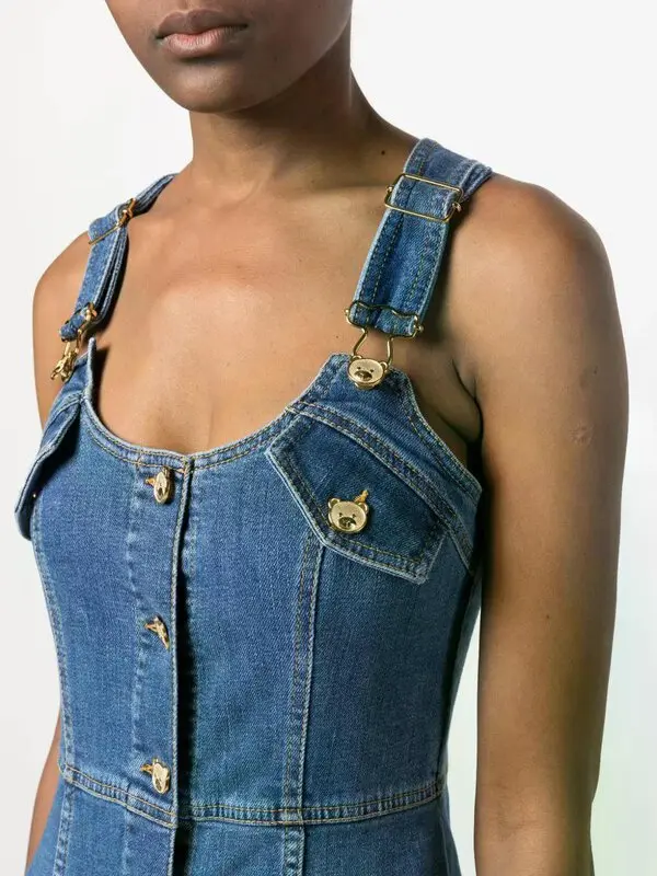 Moschino Button-up Denim Minidress