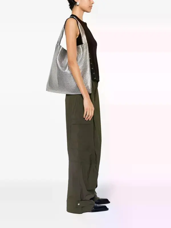 Rabanne Pixel Tote Bag - Silver