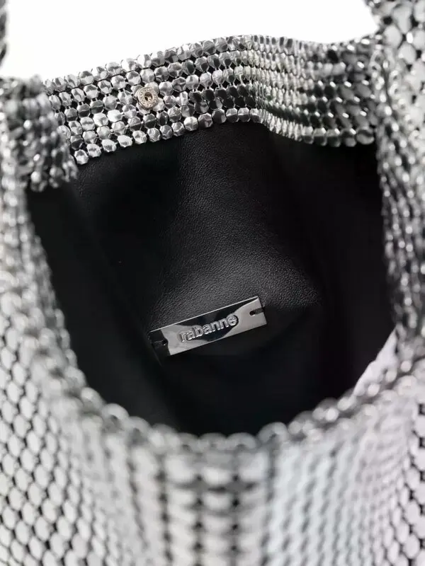 Rabanne Pixel Tote Bag - Silver