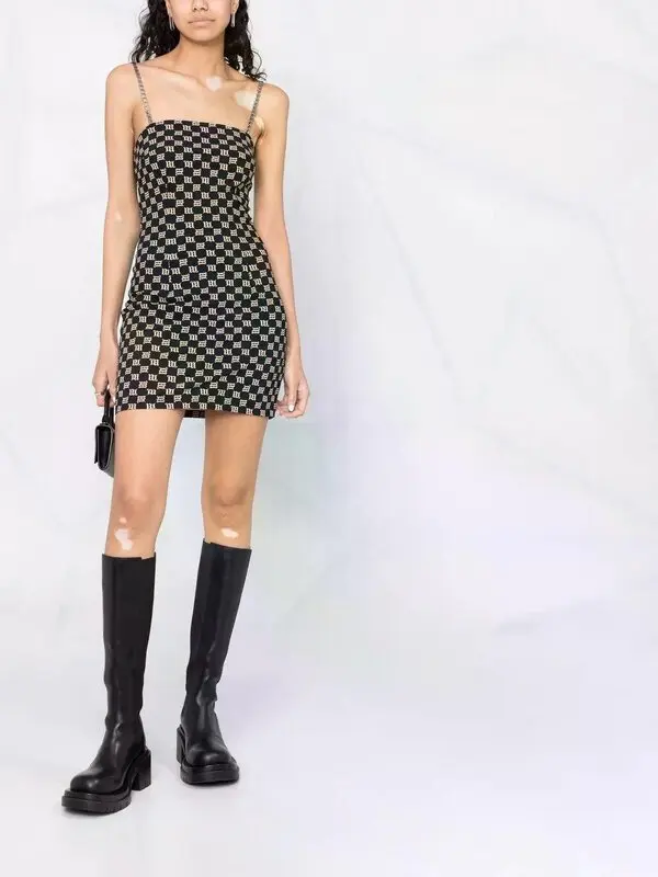 MISBHV Monogram-print Fitted Dress