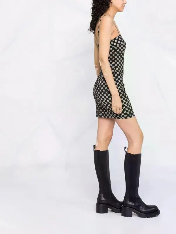 MISBHV Monogram-print Fitted Dress