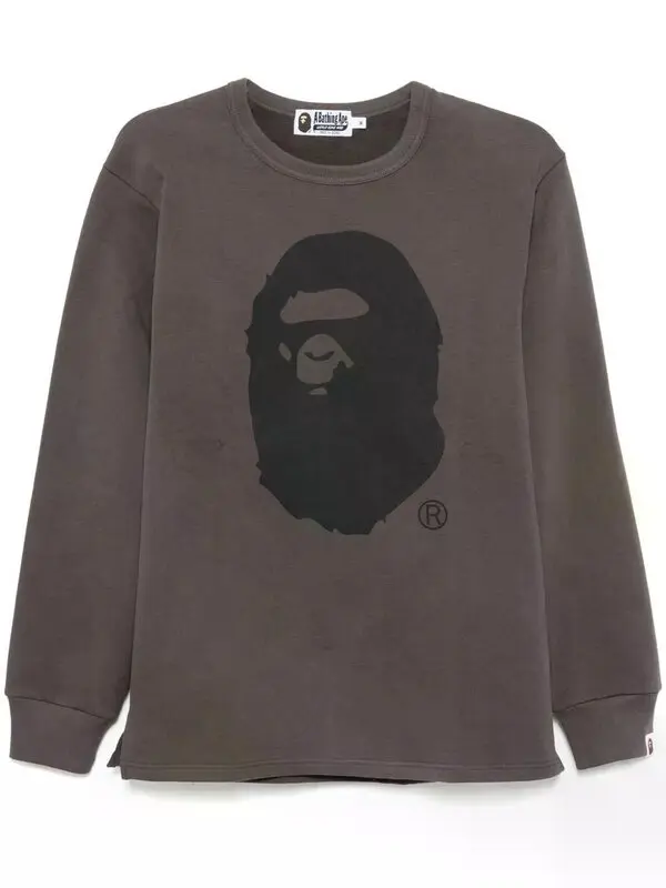 A BATHING APE Ape Head Brushed-cotton Sweatshirt